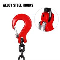 China 2t Load Limit Red Lifting Chains With Hooks G80 Alloy Steel 8mm Diameter Multi Leg for sale