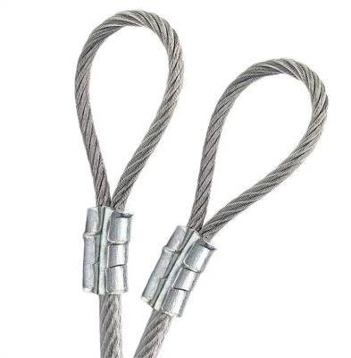 China Non-Alloy Stainless Steel Custom 7x7 7x19 Wire Rope Sling for Industrial Lifting Needs for sale