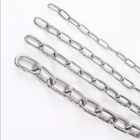 China Plain Finish Steel Link Chain SS304 Din763 Stainless Chain Link 2t Working Loadlimit for sale