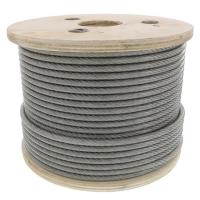 China Bending Galvanized Aircraft Cable 1x7 1x19 7x7 7x19 Steel Wire Rope for Hoist Lifting Crane for sale