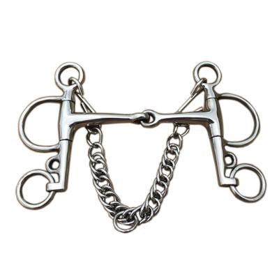 China Stainless Steel Jointed Bit Horse Chewing Mouth Roller Harness Bits Polished Finish for sale