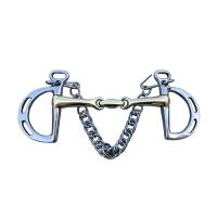 China Jointed Mouth Stainless Steel Horse Bits for Solid Mouth Parts in Harness for sale