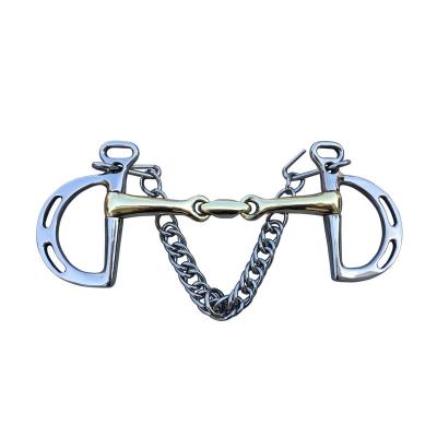 China Jointed Mouth Stainless Steel Horse Bits for Solid Mouth Parts in Harness for sale