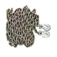 China Structure Welded Chain Black Heavy Duty Galvanized G70 Truck Tow Chain with Grab Hooks for sale