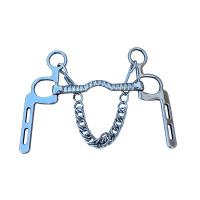 China Polished Finish Stainless Steel Elbow Bit with Low Port Mouth and Hooks Curb Chain for sale