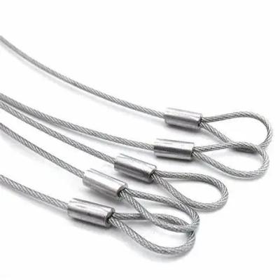 China Stainless Steel 7x7 6x36 Dia 8mm IWRC RHRL Hard Soft Eye Finish Ungalvanized Wire Rope Sling for sale