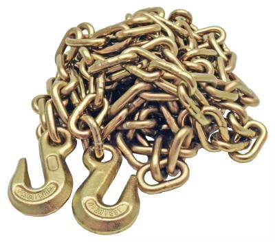 China Heavy Load Transportation 8mm Black Zinc Plated G70 Transport Chain with Bent Hook for sale