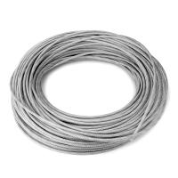 China 190LBS Breaking Strength 7x7 Vinyl Coated Steel Aircraft Cable Optimized for Outdoor for sale