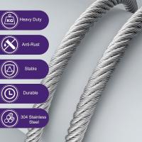 China Bending 7x19 Strands Steel Aircraft Cable 50 feet 5/16 inch Stainless Steel for Needs for sale