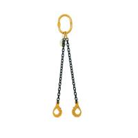 China 8mm Black Finish G80 Alloy Steel Chain Sling with Two Legs for Lifting EN818-2 Durable for sale