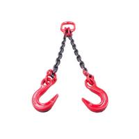 China 8mm Black Finish G80 Alloy Steel Chain Sling with Two Legs for Lifting EN818-2 Durable for sale