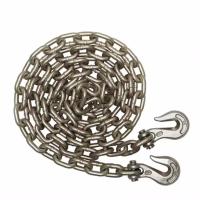 China Heavy Duty G70 Transport Galvanized Car Tow Chains with Hooks Test Load 48kN for sale