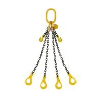 China 2t Working Loadlimit Black Finish G80 Double Leg Lifting Sling Chain for Construction for sale