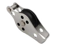 China Widely Used Stainless Steel Rigging Block SS316 Swivel Eye Type Double Sheave Pulley for sale