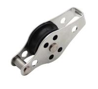 China Widely Used Stainless Steel Rigging Block SS316 Swivel Eye Type Double Sheave Pulley for sale