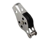 China Widely Used Stainless Steel Rigging Block SS316 Swivel Eye Type Double Sheave Pulley for sale
