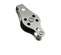 China Widely Used Stainless Steel Rigging Block SS316 Swivel Eye Type Double Sheave Pulley for sale