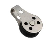 China Stainless Steel Double Sheave Pulley Swivel Eye Type for Healthcare Rigging Block SS316 for sale