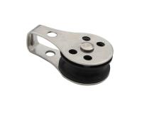 China Stainless Steel Double Sheave Pulley Swivel Eye Type for Healthcare Rigging Block SS316 for sale