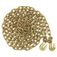 China 3/8''X 20 Ft Yellow Zinc G70 Chain With Clevis Grab Hook for sale