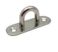 China Deck Yacth Hanging Accessories Stainless Steel Oblong Pad Eye Plate Staple Ring Hook for sale