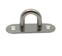China Deck Yacth Hanging Accessories Stainless Steel Oblong Pad Eye Plate Staple Ring Hook for sale
