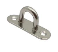 China Deck Yacth Hanging Accessories Stainless Steel Oblong Pad Eye Plate Staple Ring Hook for sale