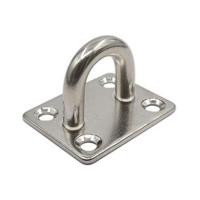 China Rustproof Stainless Steel Square Eye Plate For Door Clasp And Wall Mount Hanging for sale