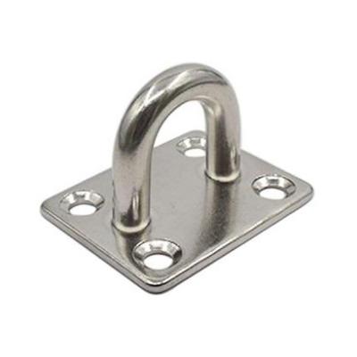 China Rustproof Stainless Steel Square Eye Plate For Door Clasp And Wall Mount Hanging for sale