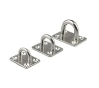 China Rustproof Stainless Steel Square Eye Plate For Door Clasp And Wall Mount Hanging for sale