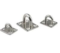 China Rustproof Stainless Steel Square Eye Plate For Door Clasp And Wall Mount Hanging for sale