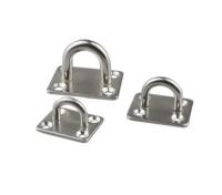 China Rustproof Stainless Steel Square Eye Plate For Door Clasp And Wall Mount Hanging for sale