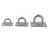 China Rustproof Stainless Steel Square Eye Plate For Door Clasp And Wall Mount Hanging for sale
