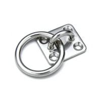 China Stainless Steel Round Ring Diamond Pad Eye Plate Rigging Hardware Zinc Plated Finish for sale