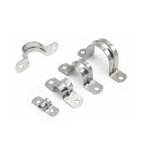 China Stainless Steel Plumbing Pipe Saddle Clip Bracket With Polish Finish for sale
