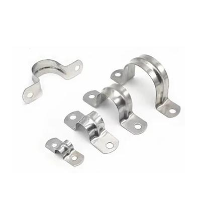 China Stainless Steel Plumbing Pipe Saddle Clip Bracket With Polish Finish for sale