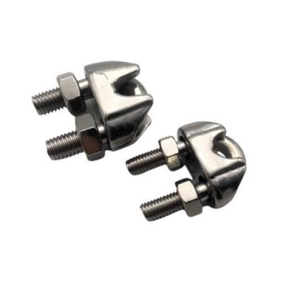 China Silvery Finish Stainless Steel Wire Rope Clamp for Lifting and Rigging Hardware Needs for sale