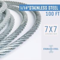 China AISI 316 304 7x7 7x19 Stainless Steel Wire Rope for Balustrade Installation and Construction for sale