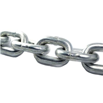 China Galvanized DIN766 8mm Steel Link Chain for Lifting and Conveyor Applications for sale