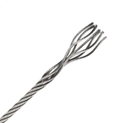 China Strong Twisted Construction Steel Wire Rope 6x37 Twisted Structure 1mm - 100mm for sale