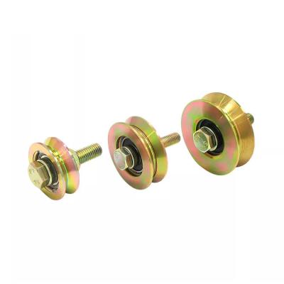 China Widely Used Groove Shape Slide Door Galvanized Steel Wheel with High Loading Capacity for sale