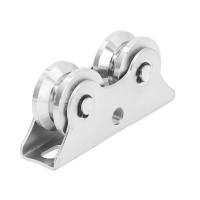 China Stainless Steel V Shaped Double Bearing Caster Gate Wheel for ZINC Sliding Gates for sale