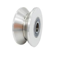 China Stainless Steel V-shaped Groove Wheel for Metal Rolling Doors in Hotels and Homes for sale