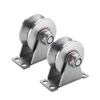 China Stainless Steel V-grooved Roller Pulley for Wall-Mounted Ceiling Lift in Hotel/Home for sale