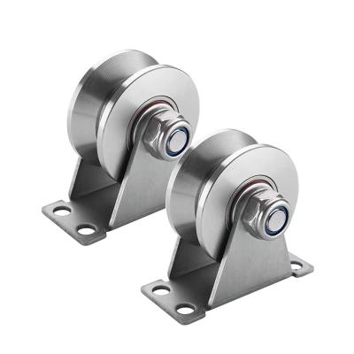 China Stainless Steel V-grooved Roller Pulley for Wall-Mounted Ceiling Lift in Hotel/Home for sale