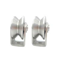 China Hotel And Home V Groove Gate Wheels Stainless Steel Bracket Customized for sale