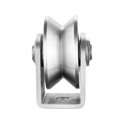 China Stainless Steel Grooved Wheel for Heavy Rail Sliding Gates Heavy Duty and Long Lasting for sale