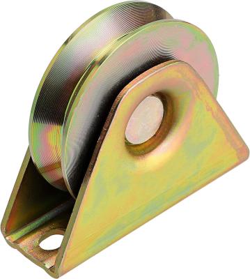 China Hotel / Home V Groove Gate Wheel Sliding Door Roller Color Zinc-Plated Steel Pulley for sale