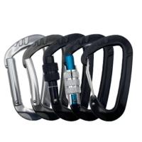 China 12kN Aluminum Climbing Gear Screw Locking Carabiner for Gym and Outdoor Exploration for sale