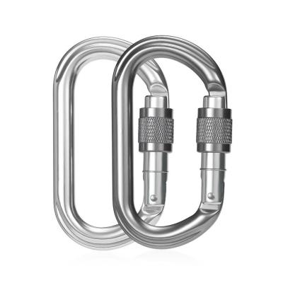 China 25KN Snap Hook Locking Aluminum Carabiner Clip Heavy Industry Must-Have Accessory for sale